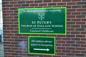 st-peters-cofe-school-wall-sign | South West School Signs